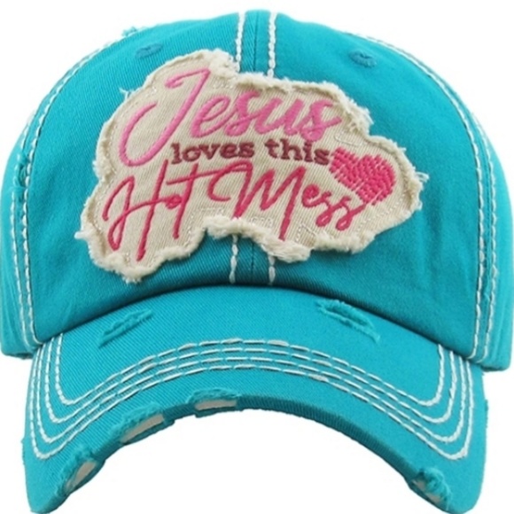 KBETHOS Vintage | Accessories | Jesus Loves This Hot Mess Cap | Poshmark